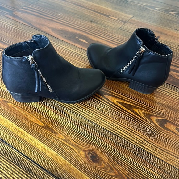 Sugar | Shoes | Sugar Girls 3y Double Sided Zipper Black Leather Ankle ...